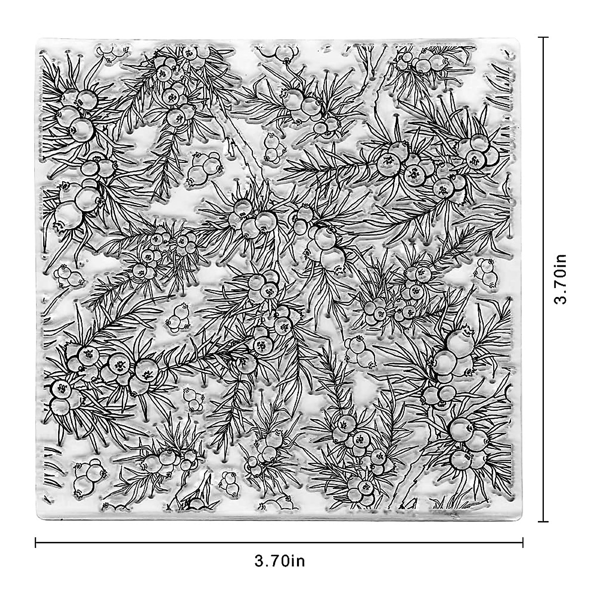 Hying Christmas Holly Berry Leaves Clear Stamps for Card Making Scrapbooking, Xmas Pine Leaves Rubber Stamp Tress Leaves Stamps for Crafting Photo Album Decorations