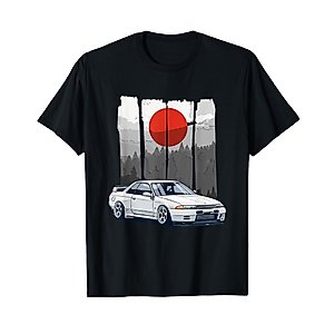 JDM Skyline R32 Car Tuning Japan Rising Sun Drift T-Shirt
