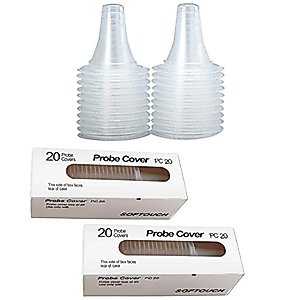 100pcs-Disposable Ear Thermometers Probe Covers, Soft Ergonomic Earmuffs Non Contact Ear Replacement Ear Thermometer Lens Filters for All Braun Digital Thermometers Sleeve