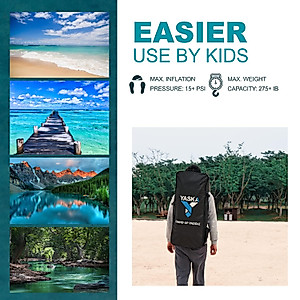 YASKA Kids Paddle Board Inflatable, Paddle Board Kids 10-12 Small Isup 9 ft Child 6-12, Youth Stand Up Paddle Board Blow Up, Childrens Paddleboard (Green)