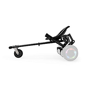 Jetson JetKart 2.0 Universal Hoverboard Attachment, 6" Tire, Bucket Seat, Adjustable Footrest Accommodates Most Heights, Ages 12+, Black, JKAR20-BK