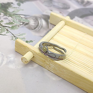 Hanako-kun Rings Yashiro Nene Cosplay Ring Male Female Couple Opening ring 925 Silver jewelry Toilet-bound Hanako-kun Rings (2pcs)