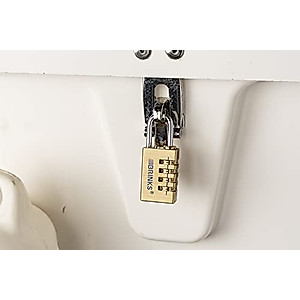 BRINKS - 30mm Solid Brass 4-Dial Resettable Padlock - Chrome Plated With Hardened Steel Shackle