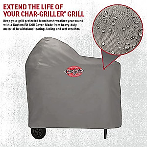 Char-Griller 6555 Akorn Kamado Cart Grill Cover, Grey