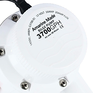 Amarine Made 3700 GPH 12v Boat Marine Plumbing Electric Bilge Pumps (3700gph 12v)