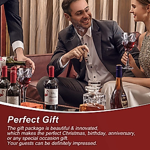 Paysky 11oz Crystal Wine Gglasses Set with Luxury Gift Box Red Wine Set of 2 -Wedding Gift for Men or Women(Space wine glasses)