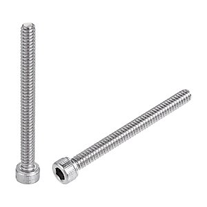 uxcell #10-24x2 Hex Socket Head Cap Screw Bolts 304 Stainless Steel Polished 25pcs