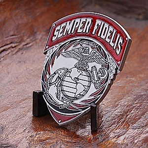 USMC Teufel Hunden Challenge Coin - US Marine Corps Military Coins - Designed by Marine Corps Veterans - Officially Licensed