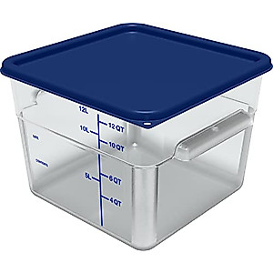 Carlisle FoodService Products CFS Squares Plastic Food Storage Lid 12-22 Quart Royal Blue
