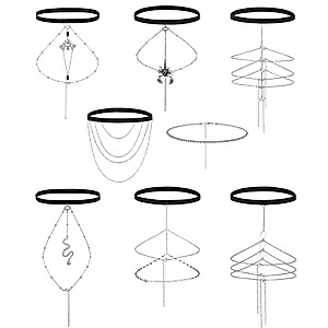 YOVORO 8 Pcs Leg Chains for Women Thigh Chains Boho Body Chain for Beach Summer Holiday Snake Thigh Jewelry Silver