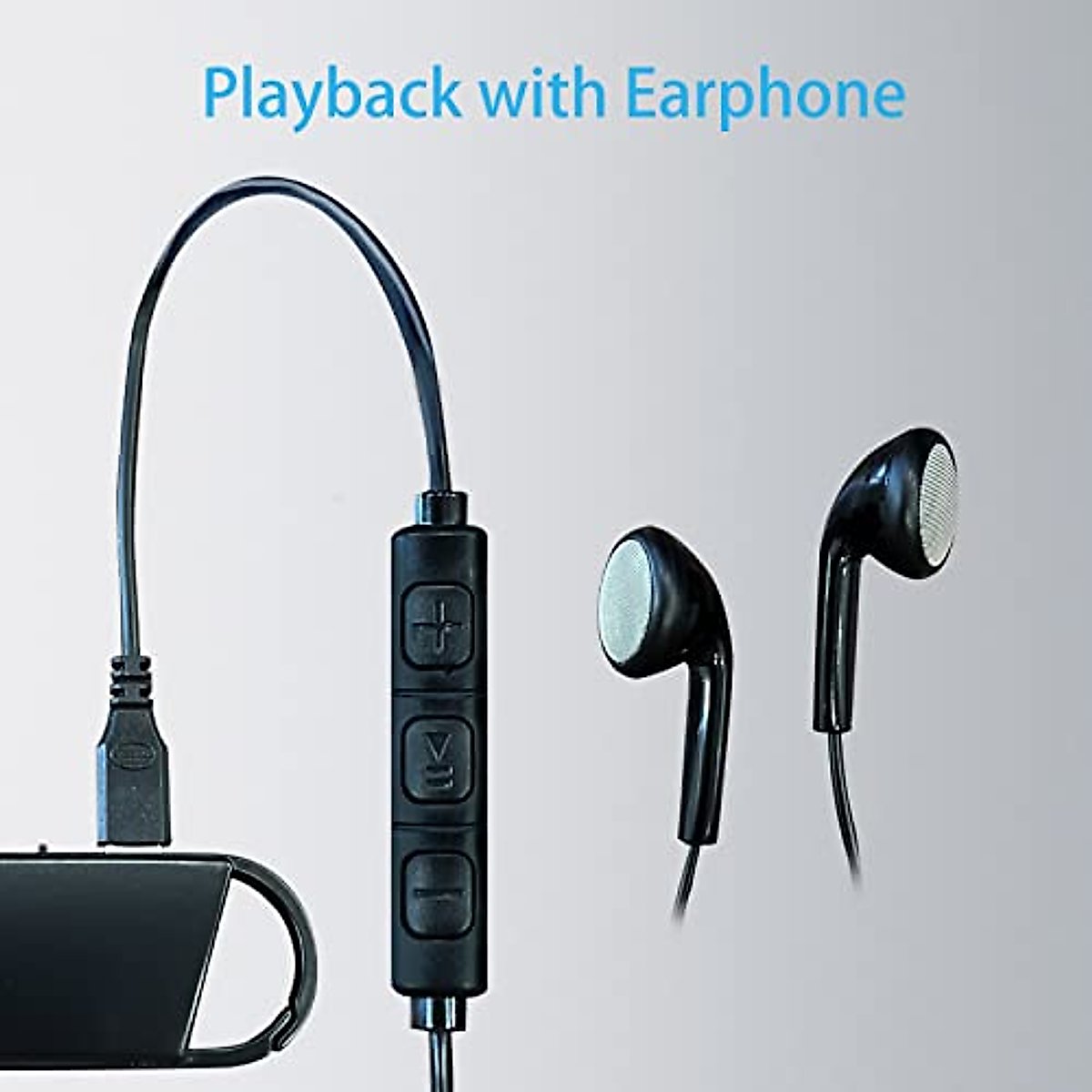 64GB Voice Recorder with Playback, Keychain Voice Activated Recorder with Triple Noise Reduction, Mini Recorder with 750 Hours Storage and 30 Hours Battery Time, for Class Lecture, Interview, Meeting