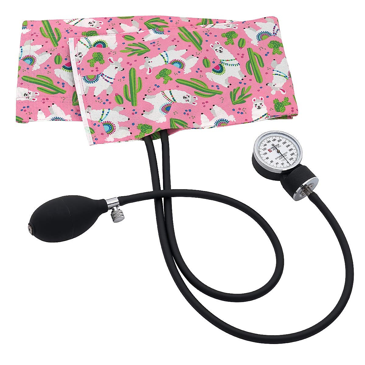 Prestige Medical Premium Adult Aneroid Sphygmomanometer, Llamas Pink