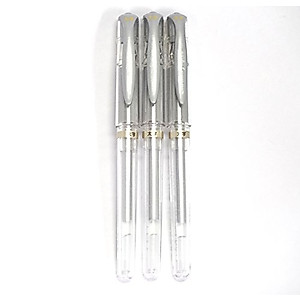 Uni-ball Signo Broad Point Gel Impact Pen Silver Ink, 1.0mm, 3 pens per Pack (Japan import) [Komainu-Dou Original Package]