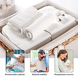 6Pcs Microfiber Reusable Diaper Inserts for Adult Cloth Diapers, Washable Disability Diaper Inserts for Incontinence Care, 4 Layers Microfiber Materials, 24.4" L x 7.8" W (L)