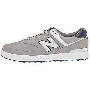 New Balance Men's 574 Greens Golf Shoe, Grey/White, 11