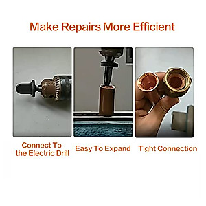 Swedge Tool HVAC Swaging Set - Copper Pipe Expander Swaging Tool Drill Bit Set Precision Flaring Kit HVAC Flaring Tool Bit Set Hand Tools