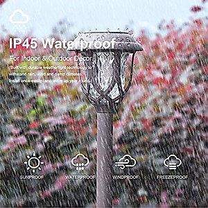 EXCMARK 10 Pack Solar Lights Outdoor Decorative, Solar Pathway Lights Outdoor, Solar Powered Garden Yard Lights for Walkway Sidewalk Driveway.