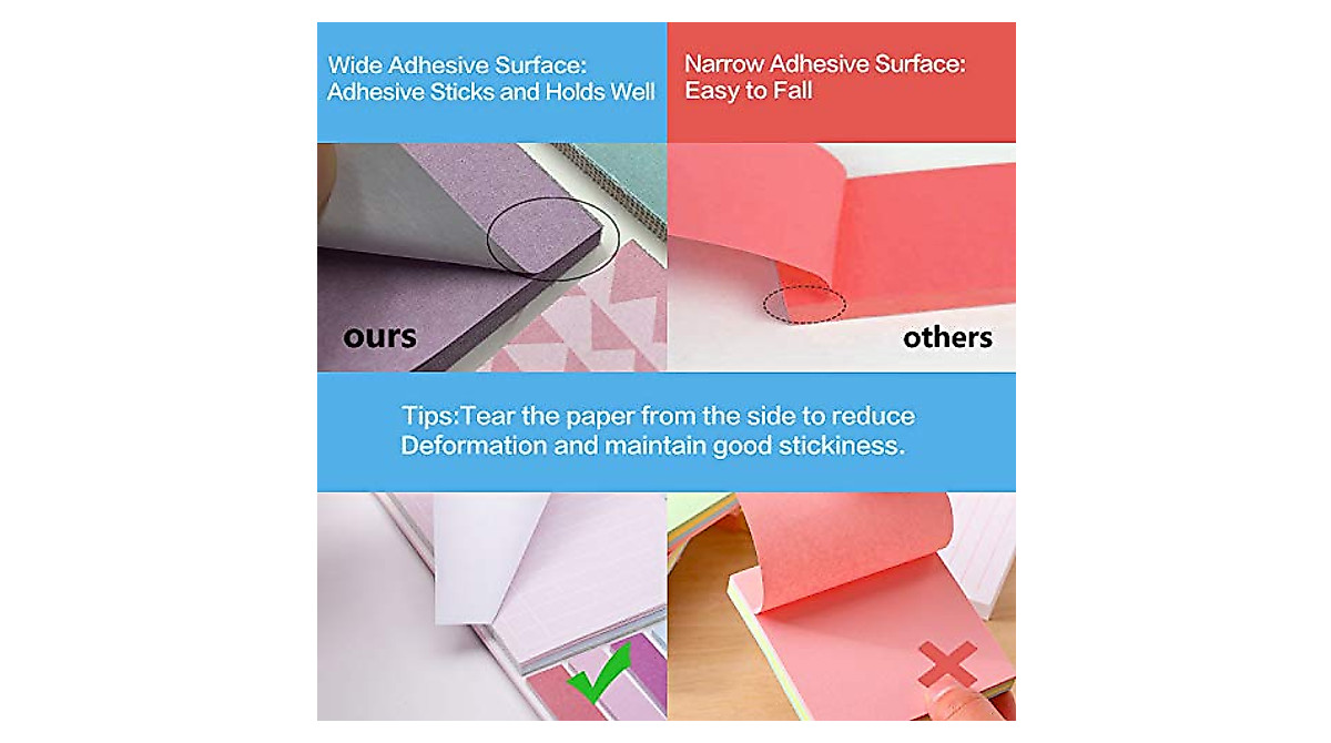 Floral Sticky Notes Set for Office & School Supplies