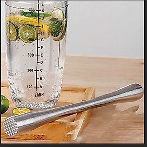 Ice Crushing Rod Ice Crushing Hammer Stainless Steel Cocktail Muddler for Bars Restaurants Cocktail Milk Tea