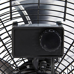 Amazon Basics 18-Inch High-Velocity Industrial Fan with 3 Speeds, Durable Metal Construction and Aluminum Blades, Ideal for Industrial & Commercial Spaces, 100 Watts, Black, 8.27"D x 21.85"W x 21.5"H