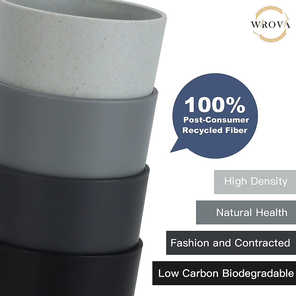 Wheat Straw Cups 8 PCS Good Alternative to Plastic Reusable Cups 12 oz Unbreakable Drinking Cup Reusable Dishwasher Safe Water Plastic Glasses with 4 Colors