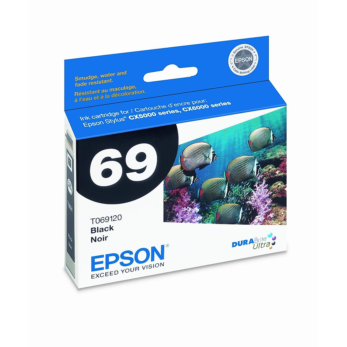 Epson 69 Durabrite Ink Cartridges (Black) 2/Pack in Retail Packaging
