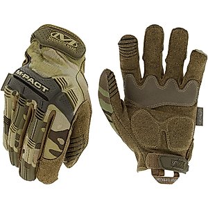 Mechanix Wear: M-Pact Tactical Gloves with Secure Fit, Touchscreen Capable Safety Gloves for Men, Work Gloves with Impact Protection and Vibration Absorption (Camouflage - MultiCam, Large)