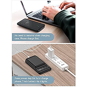 NEWDERY 10000mAh Battery Case for Google Pixel 7 Pro, Ultra Powerful Rechargeable Charger, Protective Extended Backup - Black