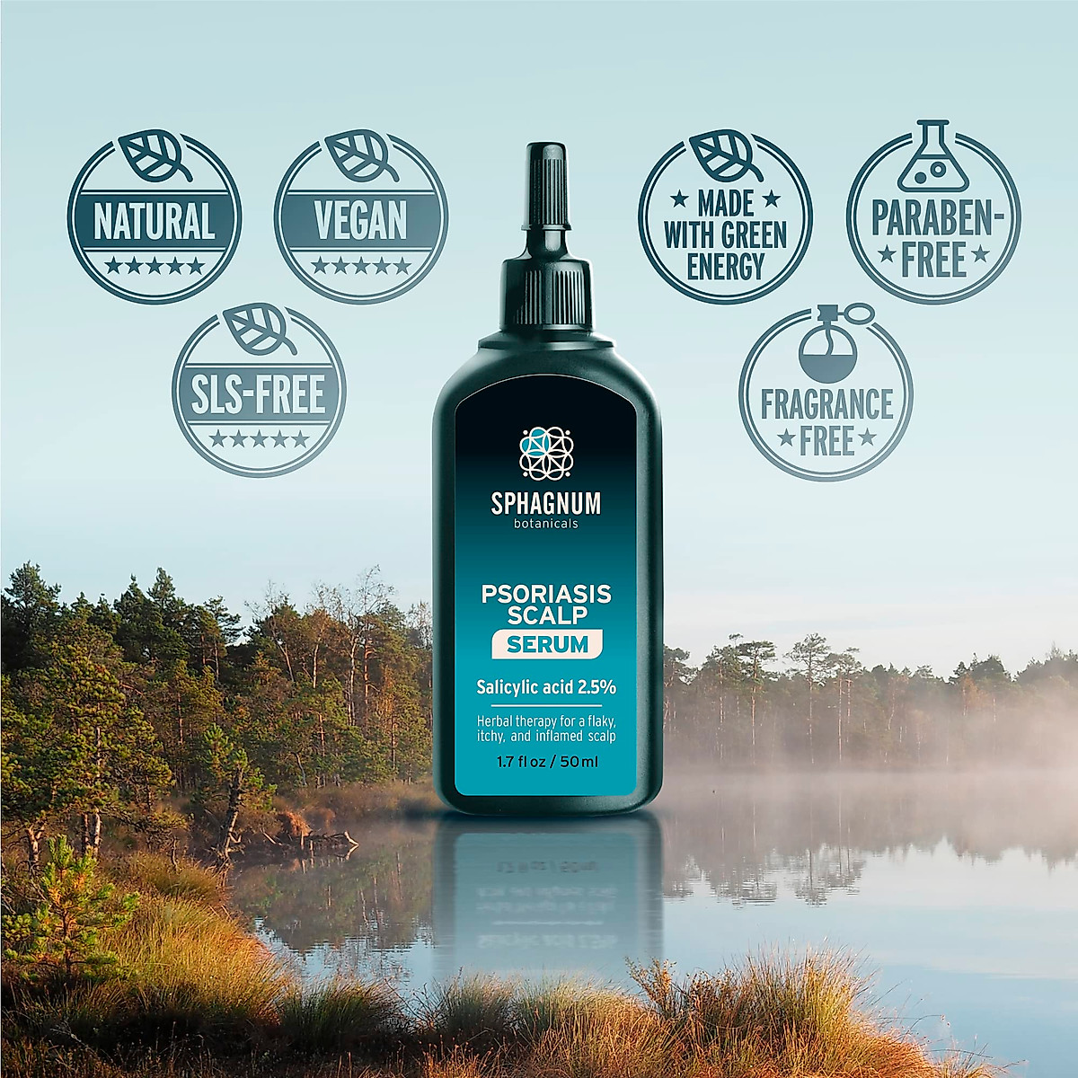 Severe Red & Itchy Psoriasis Treatment Kit - Serum with Salicylic Acid and Shampoo 13.5 fl oz