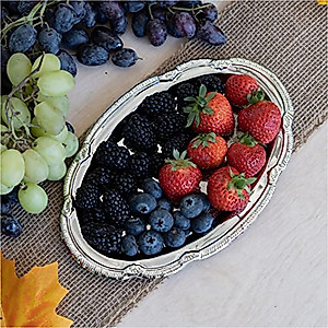 Sterlingcraft Silver Finish Serving Tray, 9 x 6 inches, 7 1/4 X 4 1/4 Serving Area