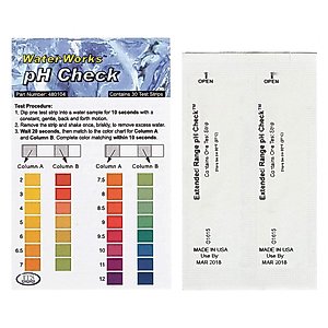 Industrial Test Systems WaterWorks 480104 pH Check, 30 Seconds Test Time, 2-12 pH Range (Pack of 30)