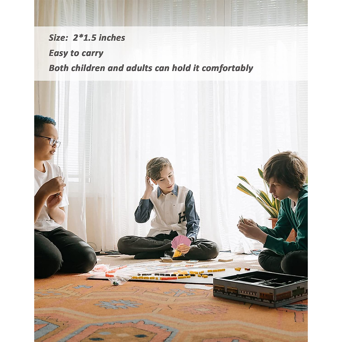 Mini Playing Card, 2 Decks Set Small Casino Poker Game for Kids and Adults, Tiny Deck of Novelty Party Gift for Girls and Boys (1.5 X 2 Inches)