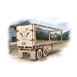 UGEARS Bundle Heavy Boy Truck VM-03 and Trailer for Heavy Boy Truck VM-03 Self-Assembling 3D Wooden Model Models 3-D Wooden Puzzle - Mechanical Heavy Boy Truck VM-03