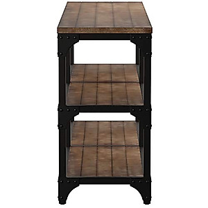 ACME Gorden Console Table - 72680 - Weathered Oak & Antique Silver