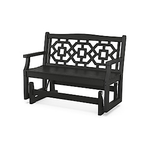 MARTHA STEWART MSTGG481BL Chinoiserie 48" Glider, Black