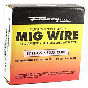 Forney 42303 Flux Core Mig Wire, Mild Steel E71TGS, 035-Diameter, 10-Pound Spool
