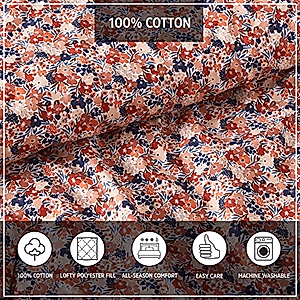 Wrangler- Queen Duvet Cover Set, Reversible Cotton Bedding Set with Matching Sham(s), Casual Home Décor (Prairie Floral Red, Queen)