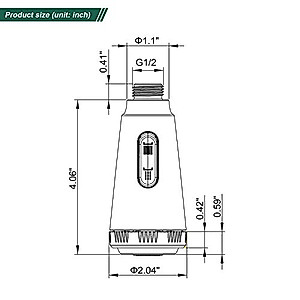 AiHom sink faucet sprayer attachment,Pull Down Faucet Spray Head G 1/2, 4 Function kitchen faucet head, Kitchen Spray Spout Part,Chrome (MALE)