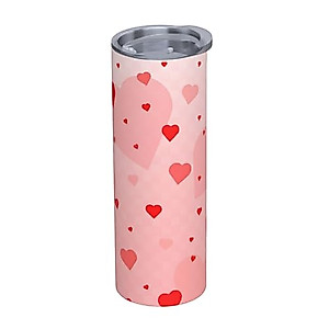 AFHYZY 20 oz Skinny Tumbler Reusable Coffee Travel Mug with Lids and Straws, Insulated Coffee Cups 20oz Stainless Steel Water Bottles Leak Proof for Home, Adults - Mother's Day