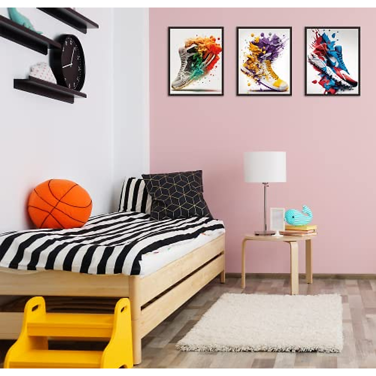 Hypebeast Sneaker Poster Sneakerhead Posters Set of 3 Unframed (8''x10'') Hypebeast Room Decor Cool Posters for Guys Bedroom Shoe Poster Sports Themed Wall Art Poster For Boys Room Wall Decor