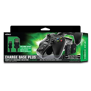 Nyko Xbox Controller Charger Station - AC Powered Wireless Charging Dock Compatible with Xbox One Controllers, Dual Rechargeable Battery Packs, LED Indicator Lights, Compact Design for Gaming Setup