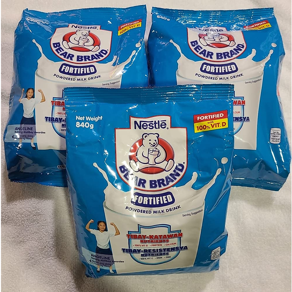Bear Brand Fortified Powdered Milk 840 grams (x3 pack)