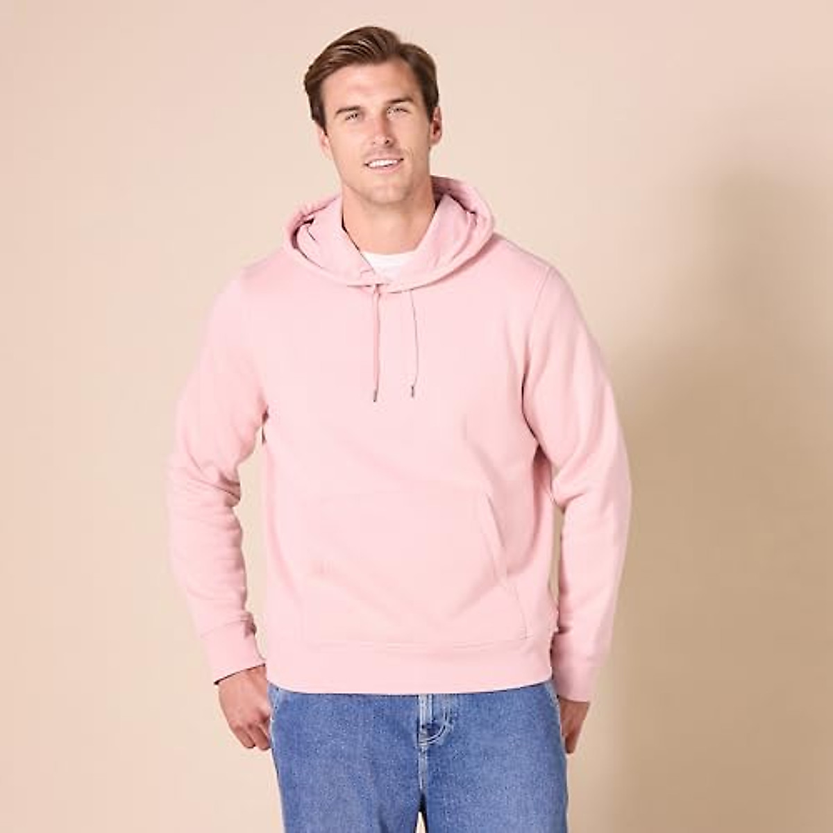 Amazon Essentials Men's Sweatshirt Hoodie, Pink, XX-Large, Big & Tall Options Available