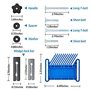SUNLFPROD 2023 Upgrade Featherboard Safety Device Stackable Feather board for Most Standard 3/4", 5/8" & 3/8" Miter Slots, Miter Track, T-Slots, T-Track on Table saws, Router Tables & Band Saw