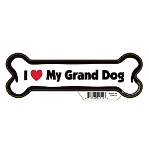 7" Dog Bone Magnet - Works Great on Cars, Refrigerators, Mailboxes and More (I Love My Grandog)