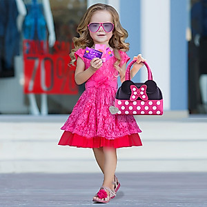 Kaodezhu Pretend Play Purse for Little Girls-Toddler Purse Set Pretend Play Makeup Toys for 3 4 5 6 Year Old Kids,Toddler Purse with Accessories,Toy Purse Perfect for Girls Birthday Gifts (MNLSBB 2A)