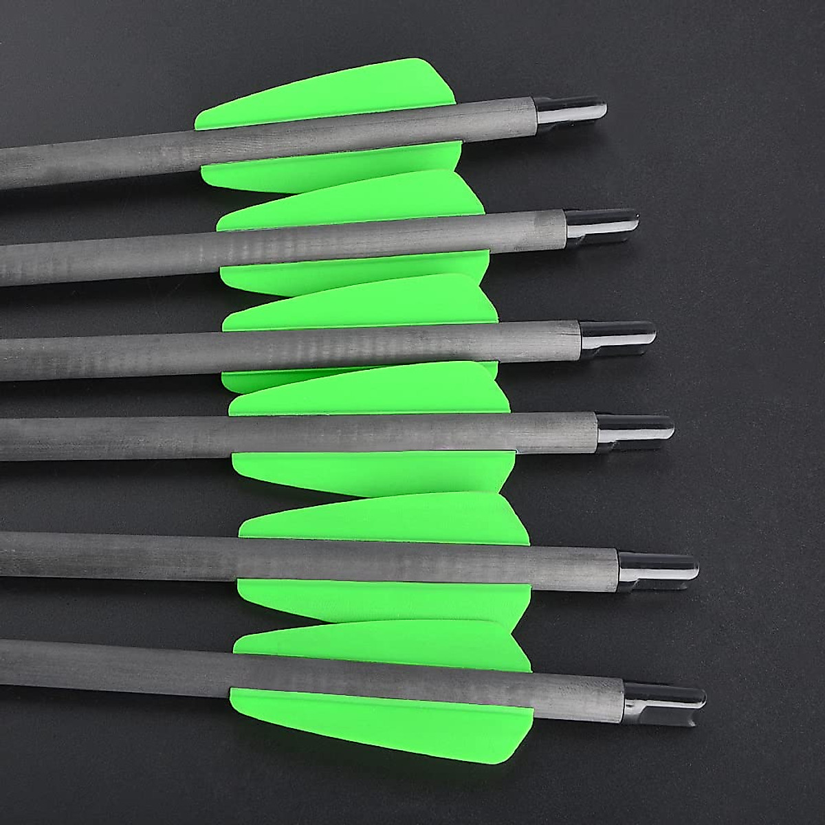 ZSHJGJR Crossbow Bolts 15 Inch Archery Carbon Crossbow Arrows with 100 Grain Removable Tips and Moon Nocks Hunting Archery Arrows 6/12pcs (12pcs arrows)