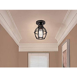 WISBEAM Semi Flush Mount Ceiling Light Fixture, E26 Medium Base MAX 60W, Metal Housing, ETL Rated, Bulbs NOT Included, 2-Pack