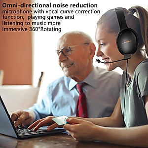 Uberwith Boom Microphone Cable Noise-Cancelling Replacement Compatible with Bose QC35 & QC35 II & QC45 Headphones with Mute Switch for PC, Laptop, PS 4/5, Xbox One Controller