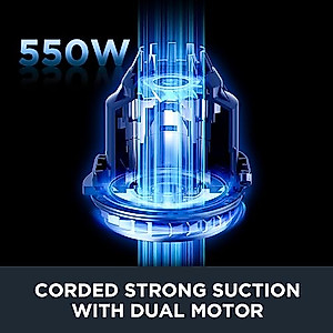 EUREKA All in One Wet Dry Vacuum Cleaner and Mop for Multi-Surface, Corded Lightweight Self-Cleaning System, for Hard Floors and Area Rugs, 2-in-1, Black and White